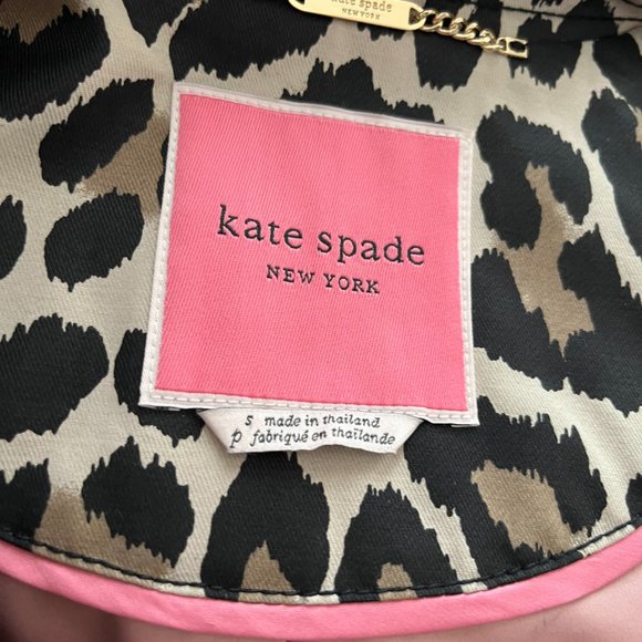 kate spade | Jackets & Coats | Kate Spade Animal Print Trench Coat ...